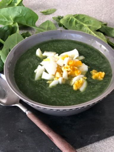 Spenatsoppa med ägg - Ulrika Davidsson